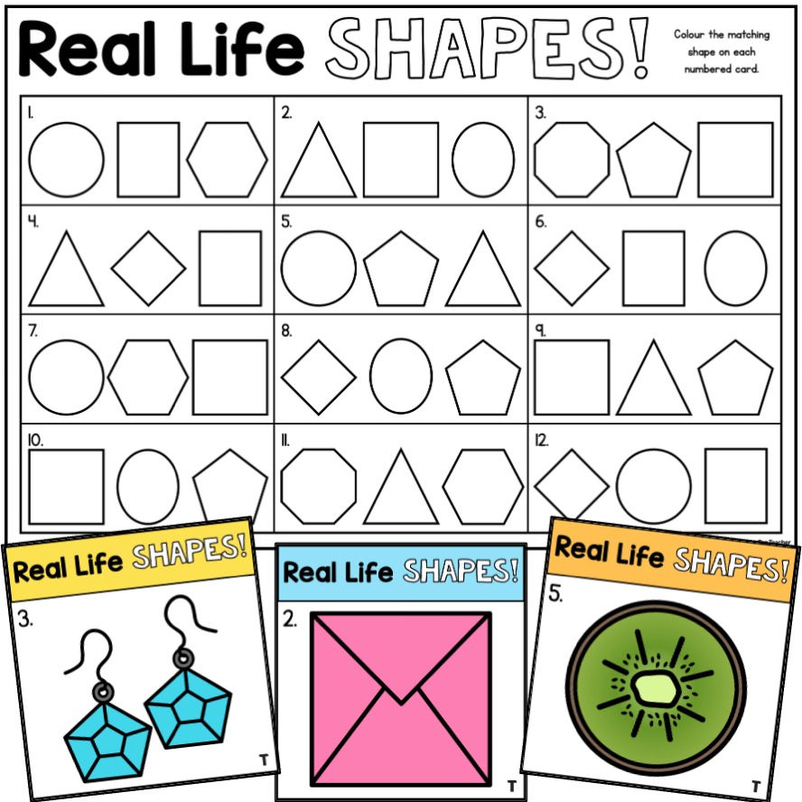 Identifying Real Life 2D Shapes Activity - Top Teacher