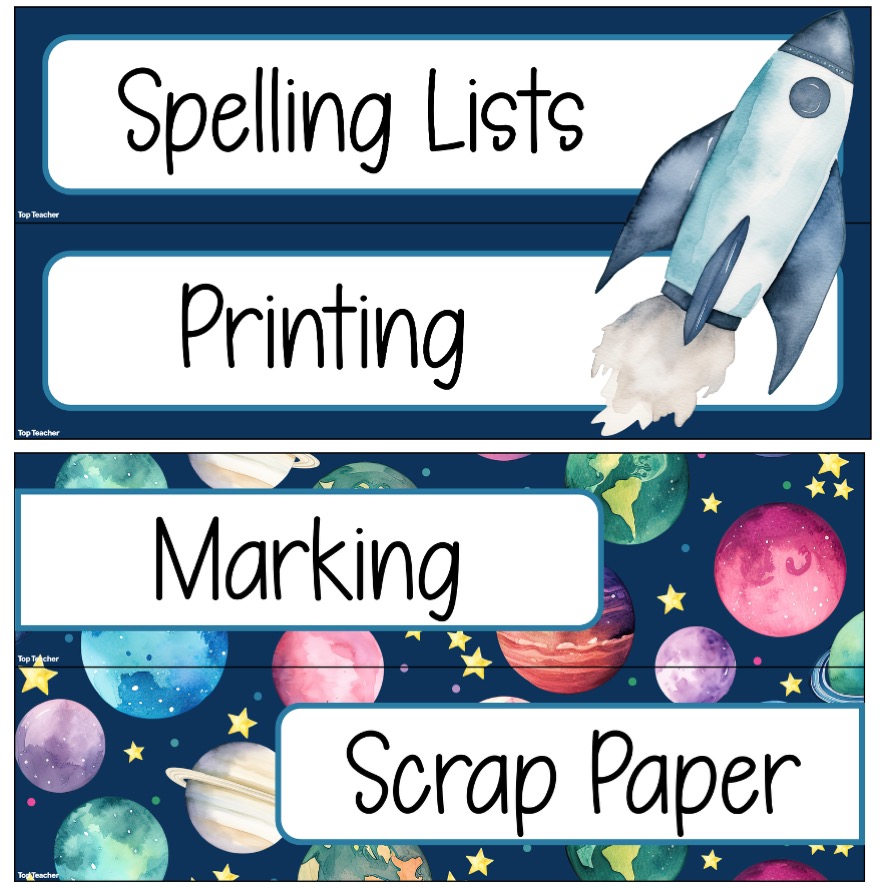 Trolley Labels Space - Top Teacher