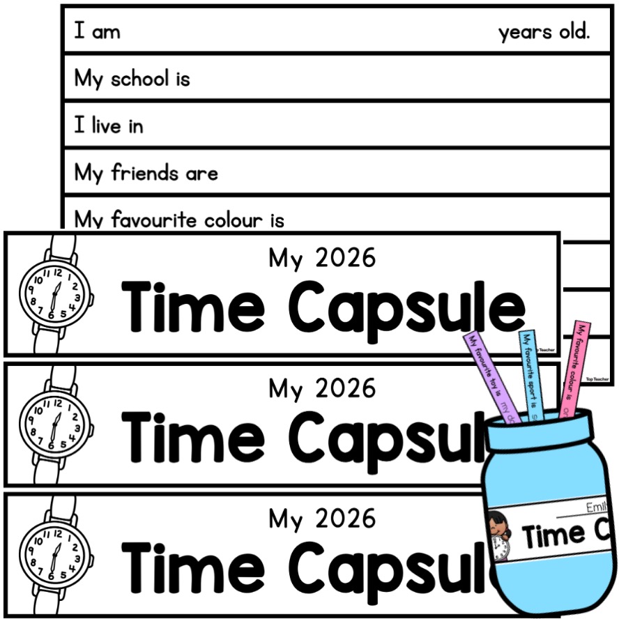 My Time Capsule Back to School Activity - Top Teacher