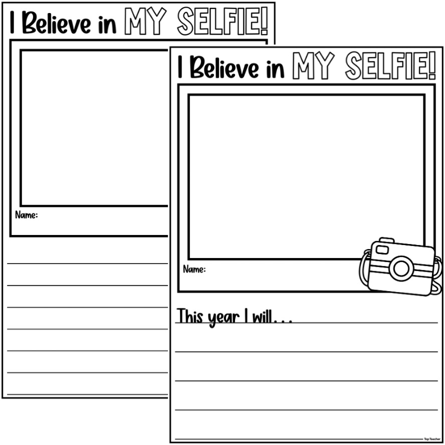 I Believe In My Selfie Worksheets - Top Teacher