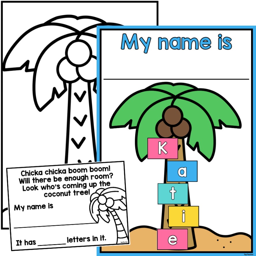 Chicka Chicka Boom Boom Name Mats Activity - Top Teacher