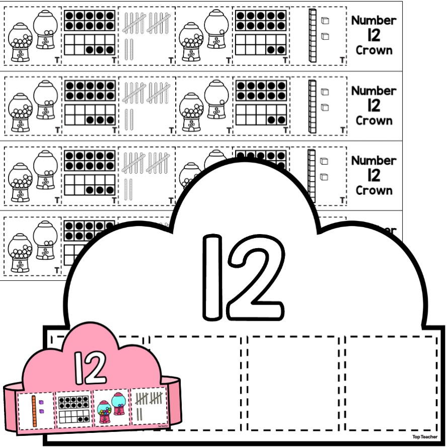 Number 12 Crown Craft - Top Teacher