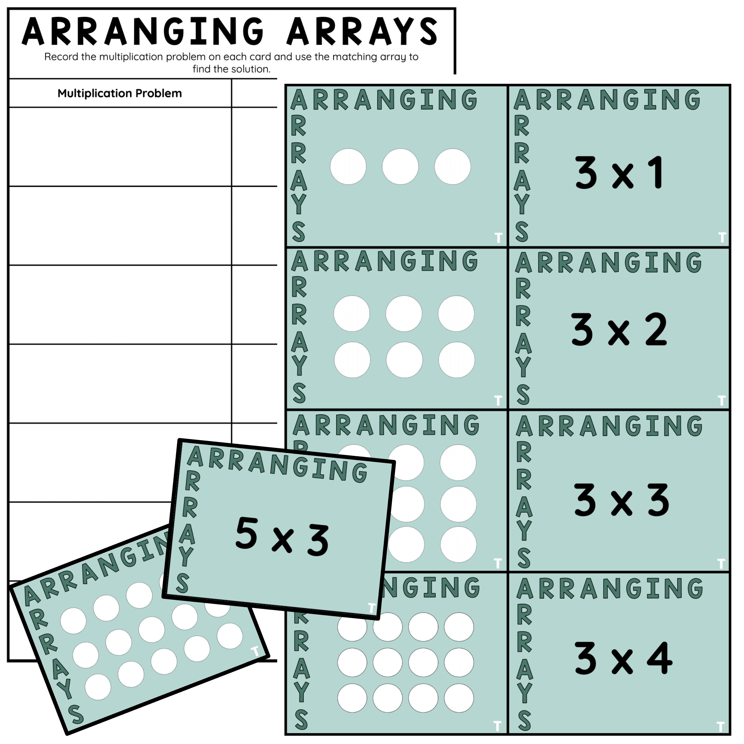 Arranging Arrays Game - Top Teacher