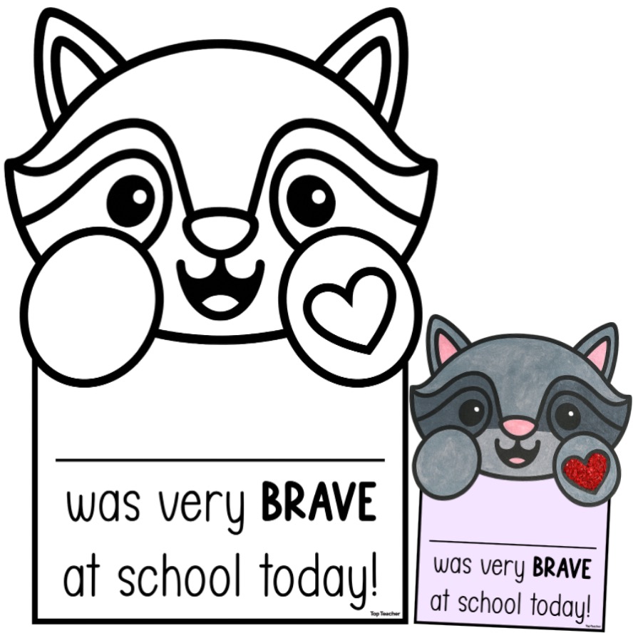 The Kissing Hand: Peekaboo Raccoon Activity - Top Teacher