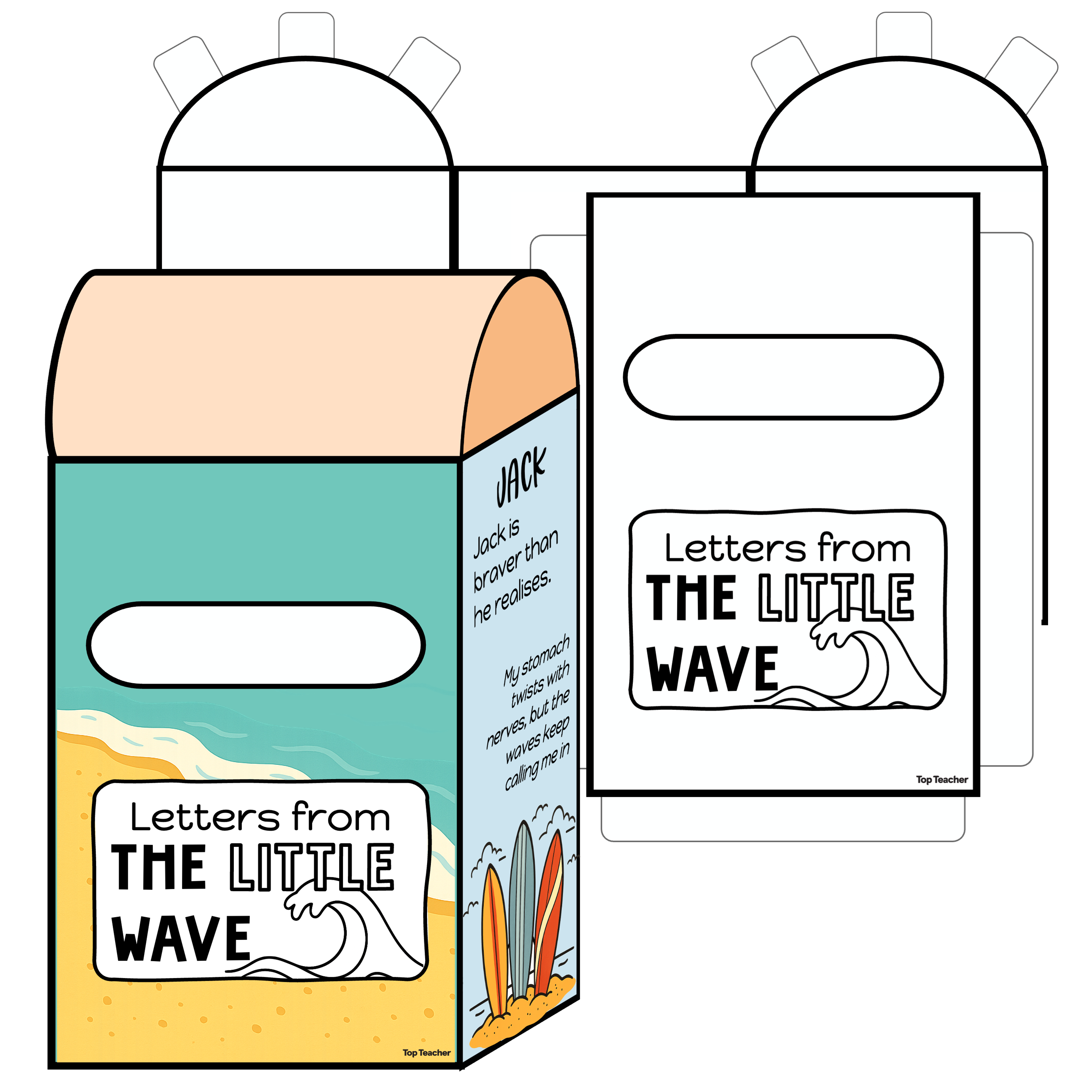 The Little Wave Pen Pal Post Craft - Top Teacher