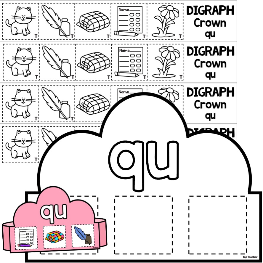 Digraph Crown: qu Craft - Top Teacher