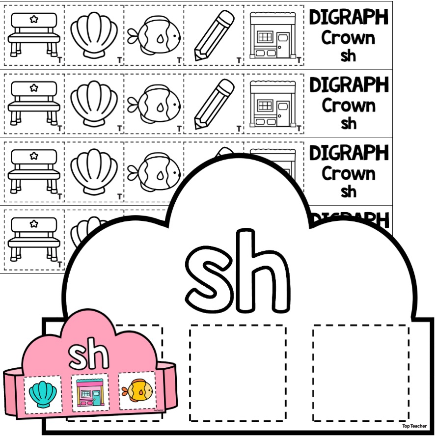 Digraph Crown: sh Craft - Top Teacher