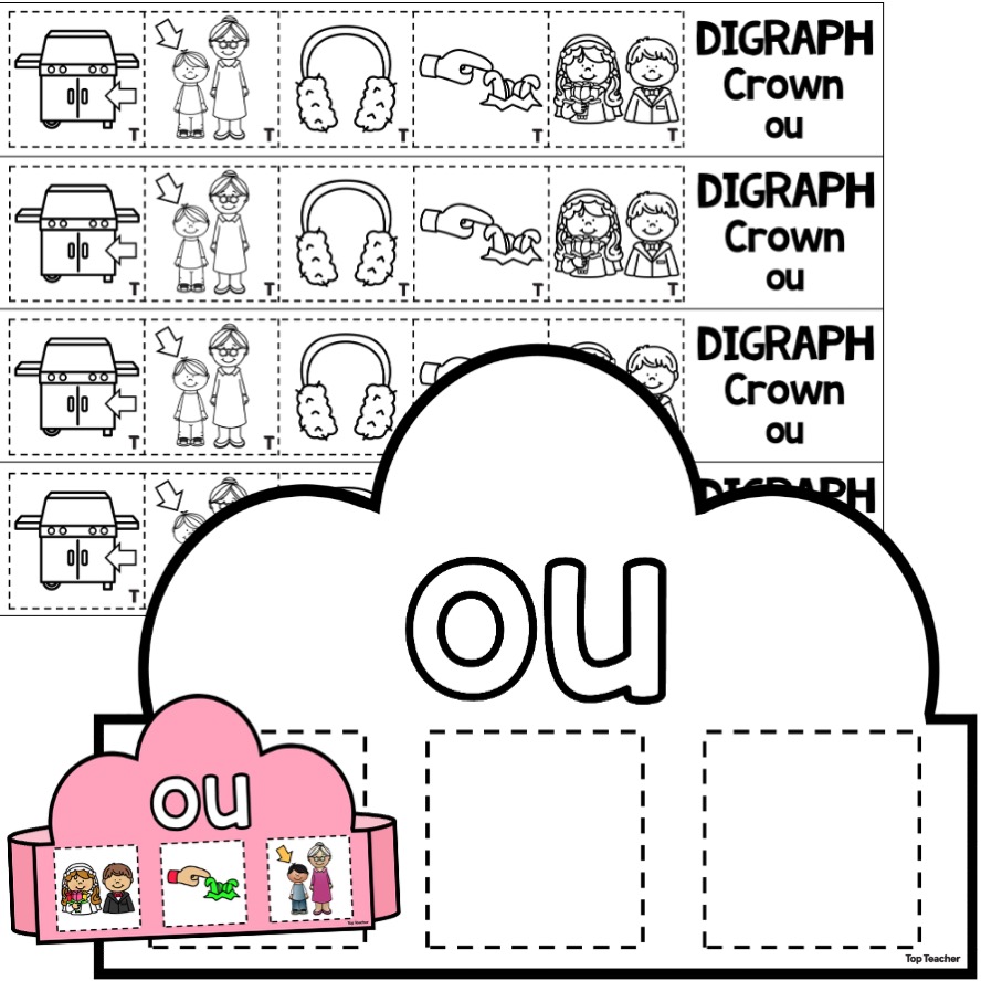 Digraph Crown: ou (touch) Craft - Top Teacher