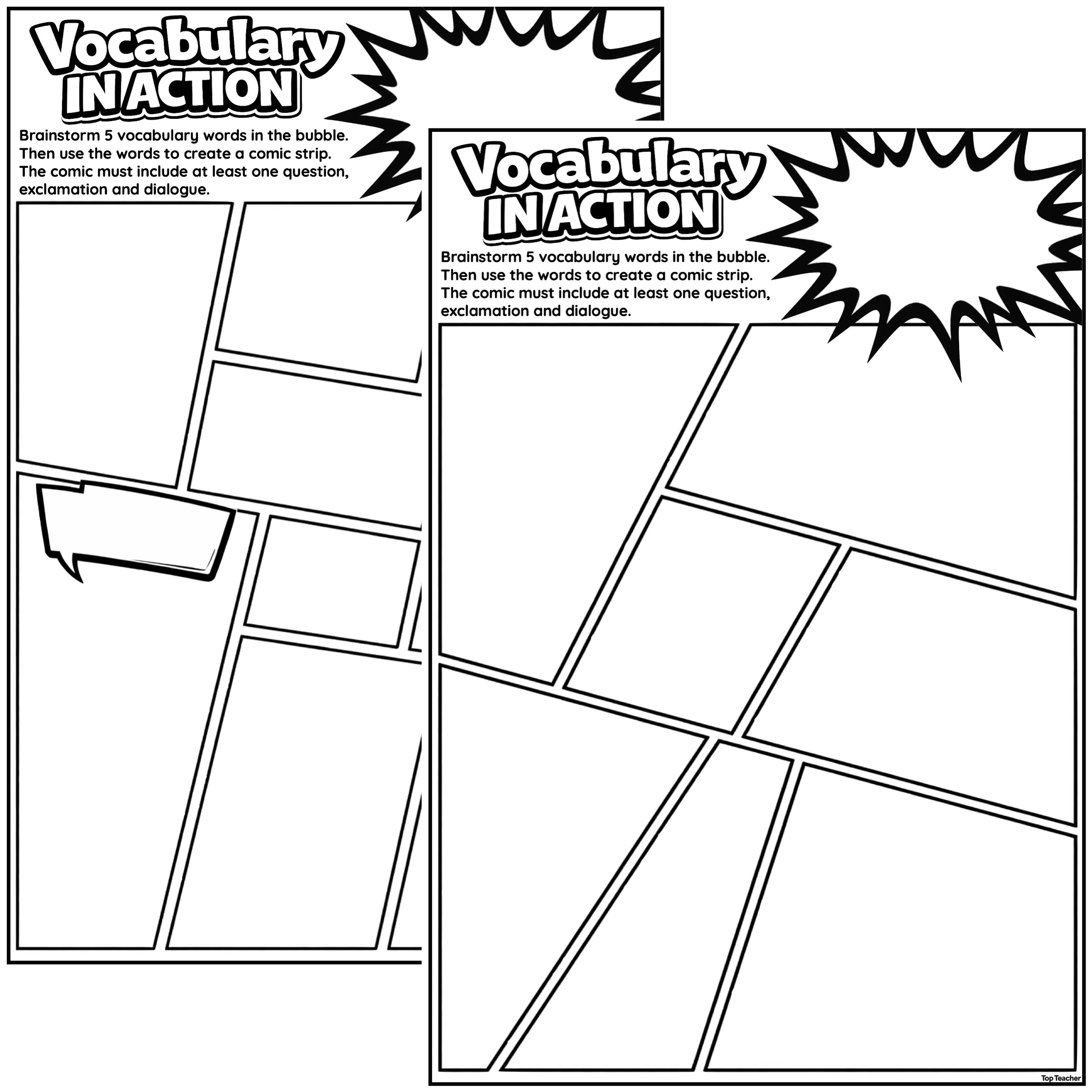 Words in Action: Vocabulary Worksheet - Top Teacher