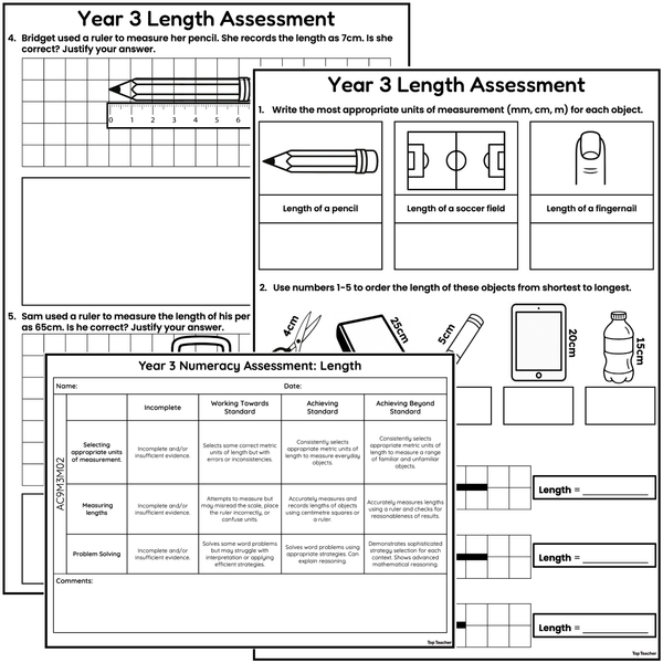 Year 3 Length Assessment - Top Teacher
