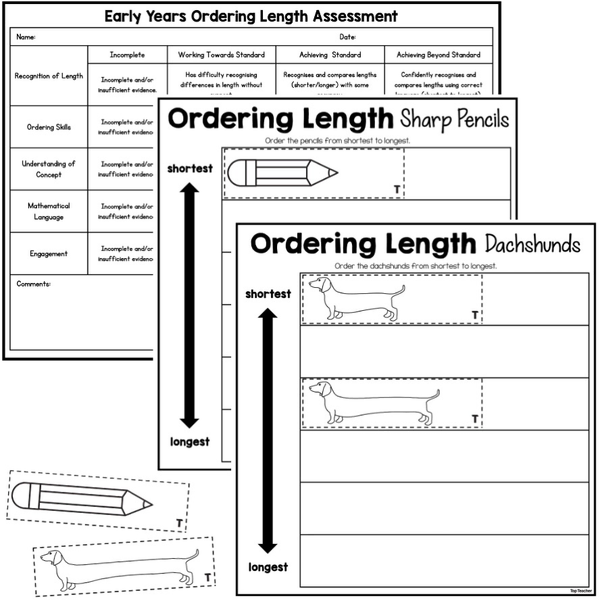 Ordering Length Assessment: Early Years - Top Teacher