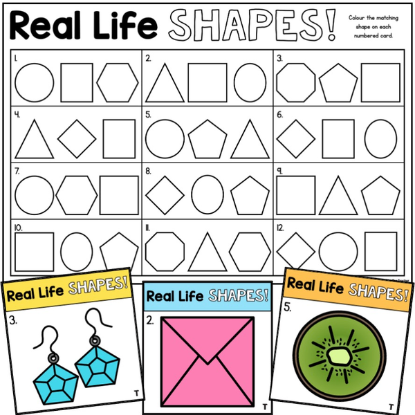 Identifying Real Life 2D Shapes Activity - Top Teacher