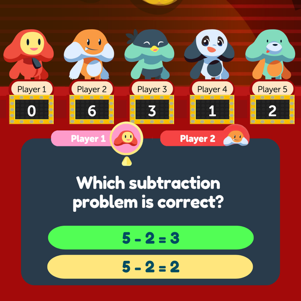 Spot the Correct Subtraction Problem: Combinations to 10 LET’S QUIZ ...