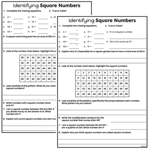 Prime, Composite & Square Numbers Worksheets - Top Teacher