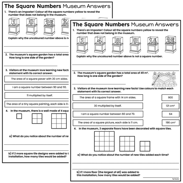 Square Numbers - Top Teacher