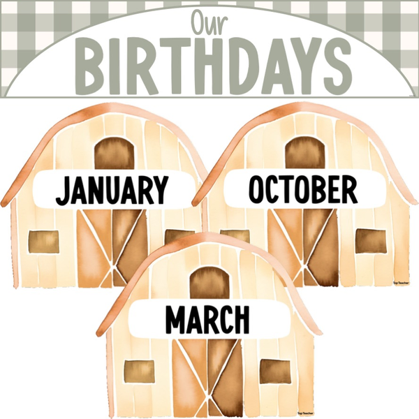 Birthday Display Boho Farm - Top Teacher