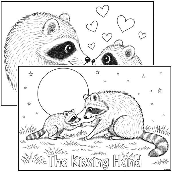 The Kissing Hand: Colouring Worksheets - Top Teacher