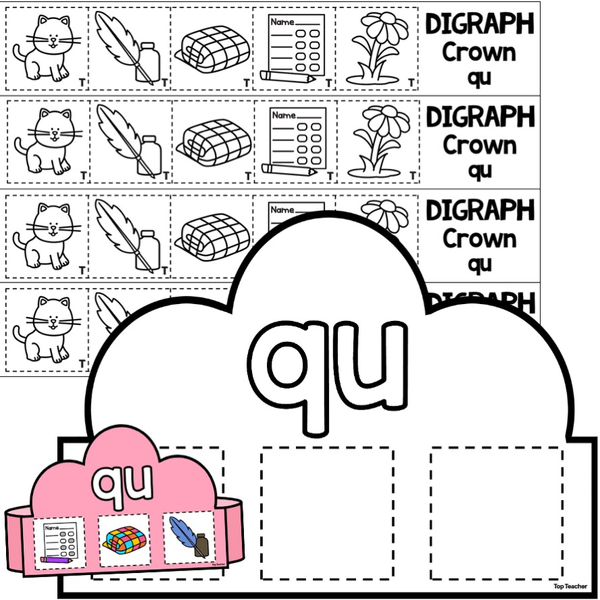 Digraph Crown: qu Craft - Top Teacher