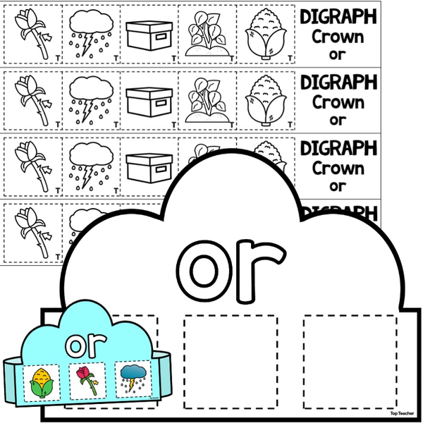Digraph Crown: or (fork) Craft - Top Teacher