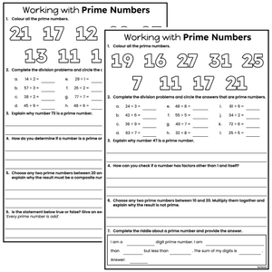 Prime, Composite & Square Numbers Worksheets - Top Teacher