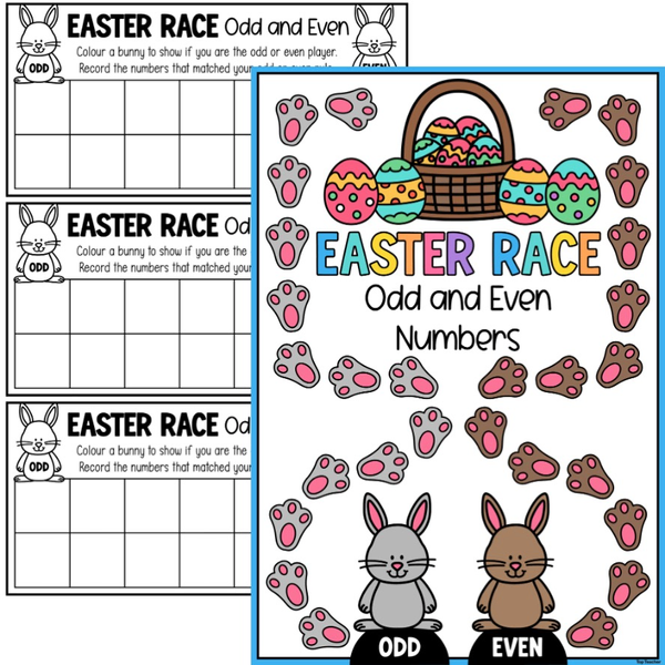Easter Race: Odd & Even Numbers Game - Top Teacher