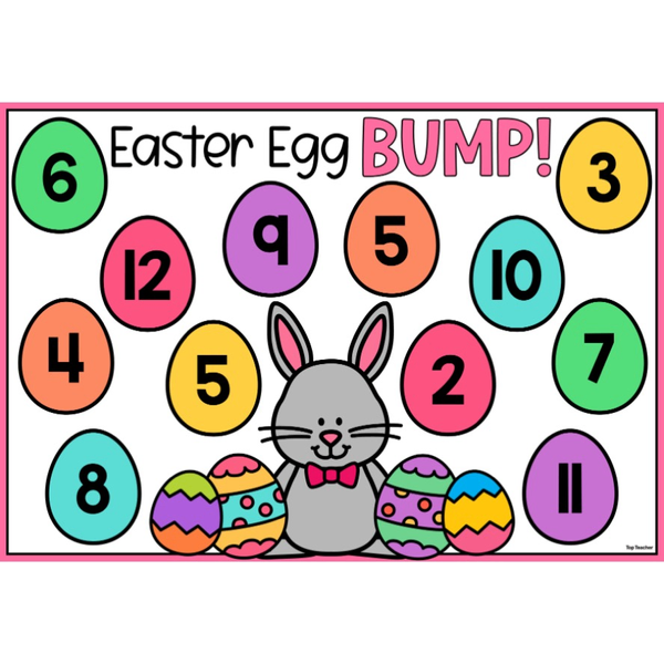 Easter Egg Bump: Recognising Numbers 1-6 Game - Top Teacher