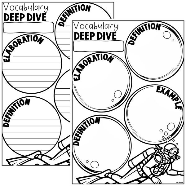 Deep Dive: Vocabulary Worksheet - Top Teacher