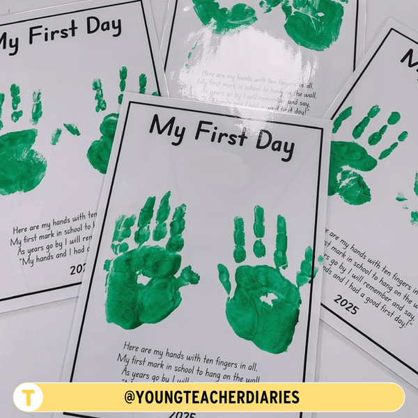My First Day Handprint Poem Back to School Activity - Top Teacher