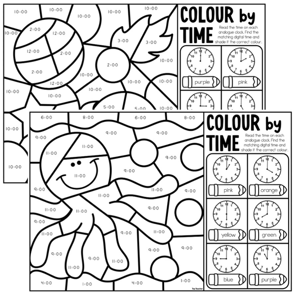 Lift the Flap Clock Craftivity - Top Teacher