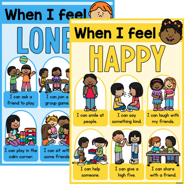 When I Feel...Emotions Posters - Top Teacher