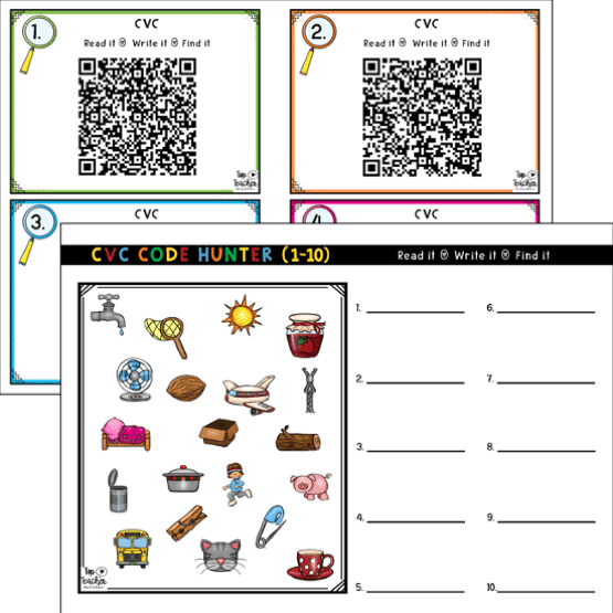 CVC Code Hunter QR Code Game - Top Teacher