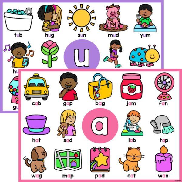 CVC Medial Sounds Posters - Top Teacher