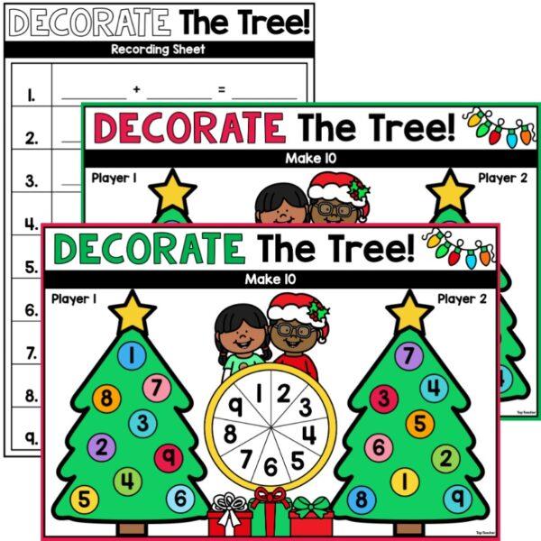 Decorate The Tree Addition Game: Make 10 - Top Teacher
