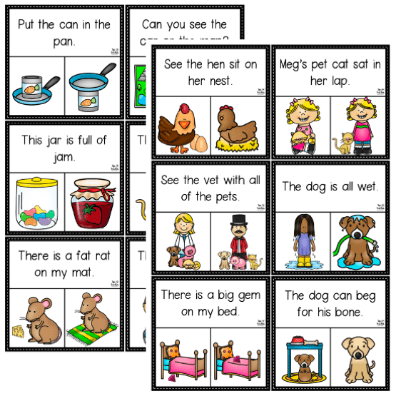 Medial Short Vowel Peg Cards - Top Teacher