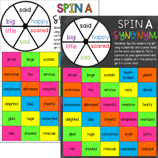 ‘Other Words For…’ Synonym Cards - Top Teacher