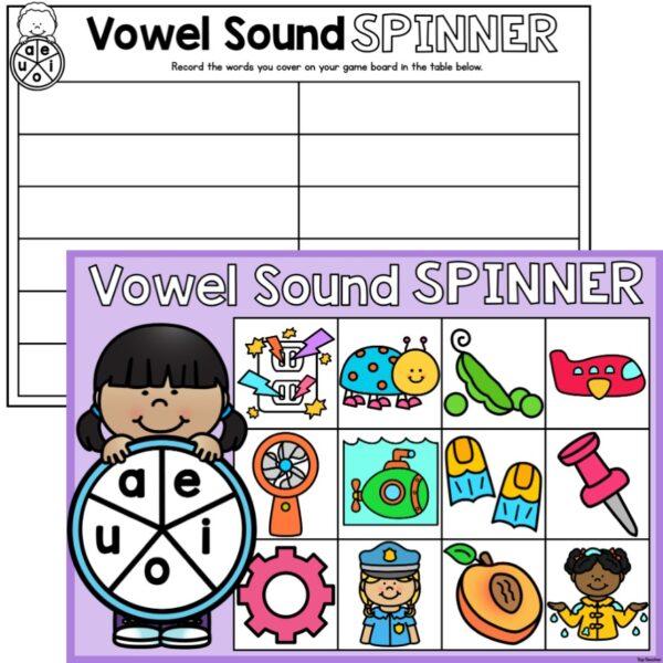 Vowel Sound Spinner - Top Teacher