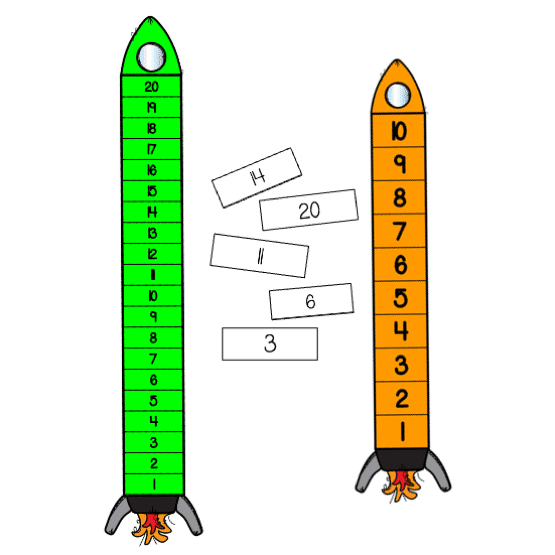 Count Down to Blast Off! Counting Backwards From 10 or 20 Activity ...