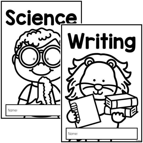 Subject Book Cover Pages Set 1: Back to School - Top Teacher