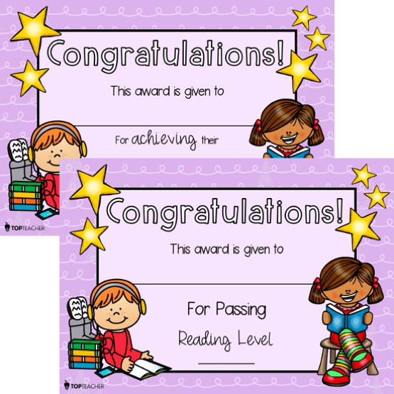 Guided Reading Certificates - Top Teacher