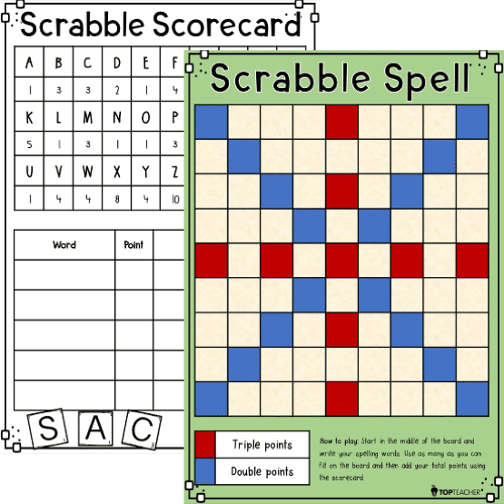 Spelling Scrabble - Top Teacher