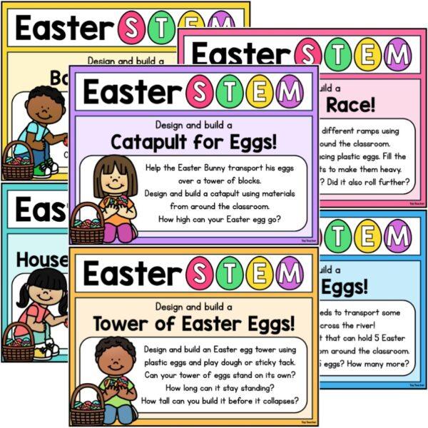Easter STEM Task Cards - Top Teacher