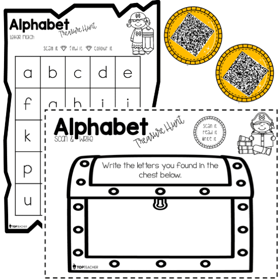 Alphabet Letter Match QR Code - Top Teacher