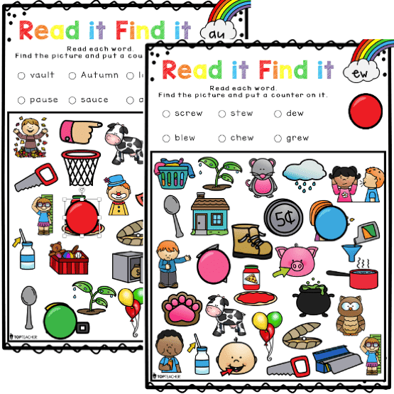 Dipthong Read it, Find it! POWERPOINT - Top Teacher