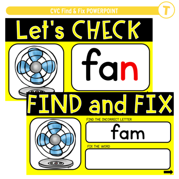 CVC Find & Fix POWERPOINT - Top Teacher