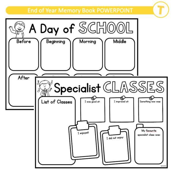 2025 End of Year Memory Book POWERPOINT - Top Teacher