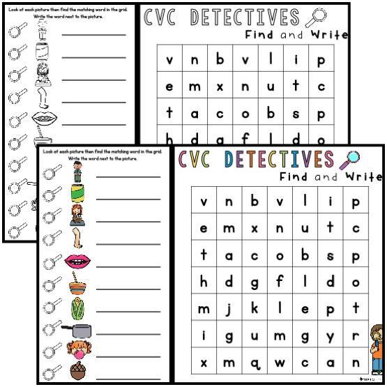 CVC Detectives Find & Write - Top Teacher