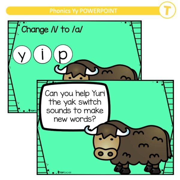 Phonics Yy POWERPOINT - Top Teacher