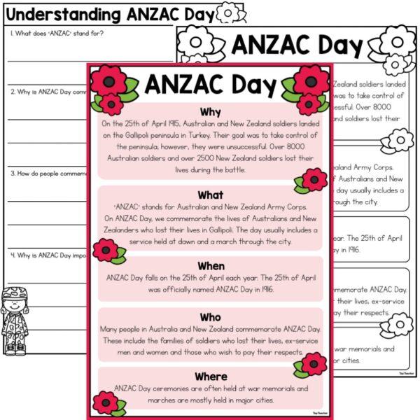 ANZAC Day Symbols: Comprehension Activity - Top Teacher