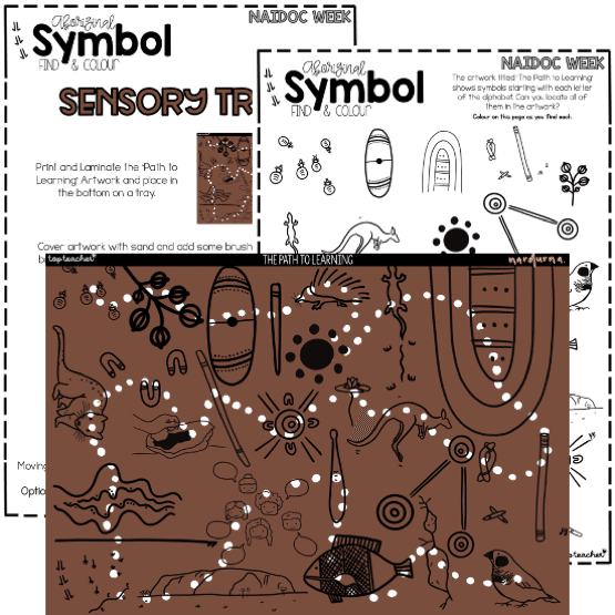 NAIDOC Week Aboriginal Symbol Sensory Play Tray - Top Teacher