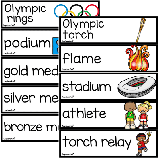 Olympic Word Wall - Top Teacher